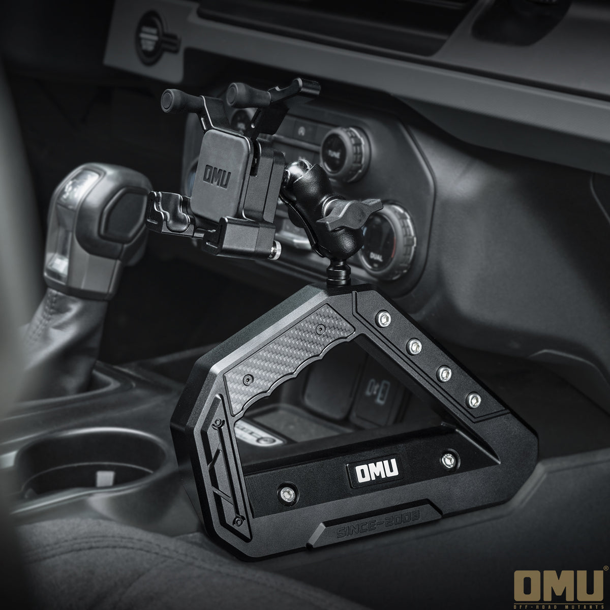 OMU Genesis Series Aluminum Center Console Grab Handle With Phone Hold ...