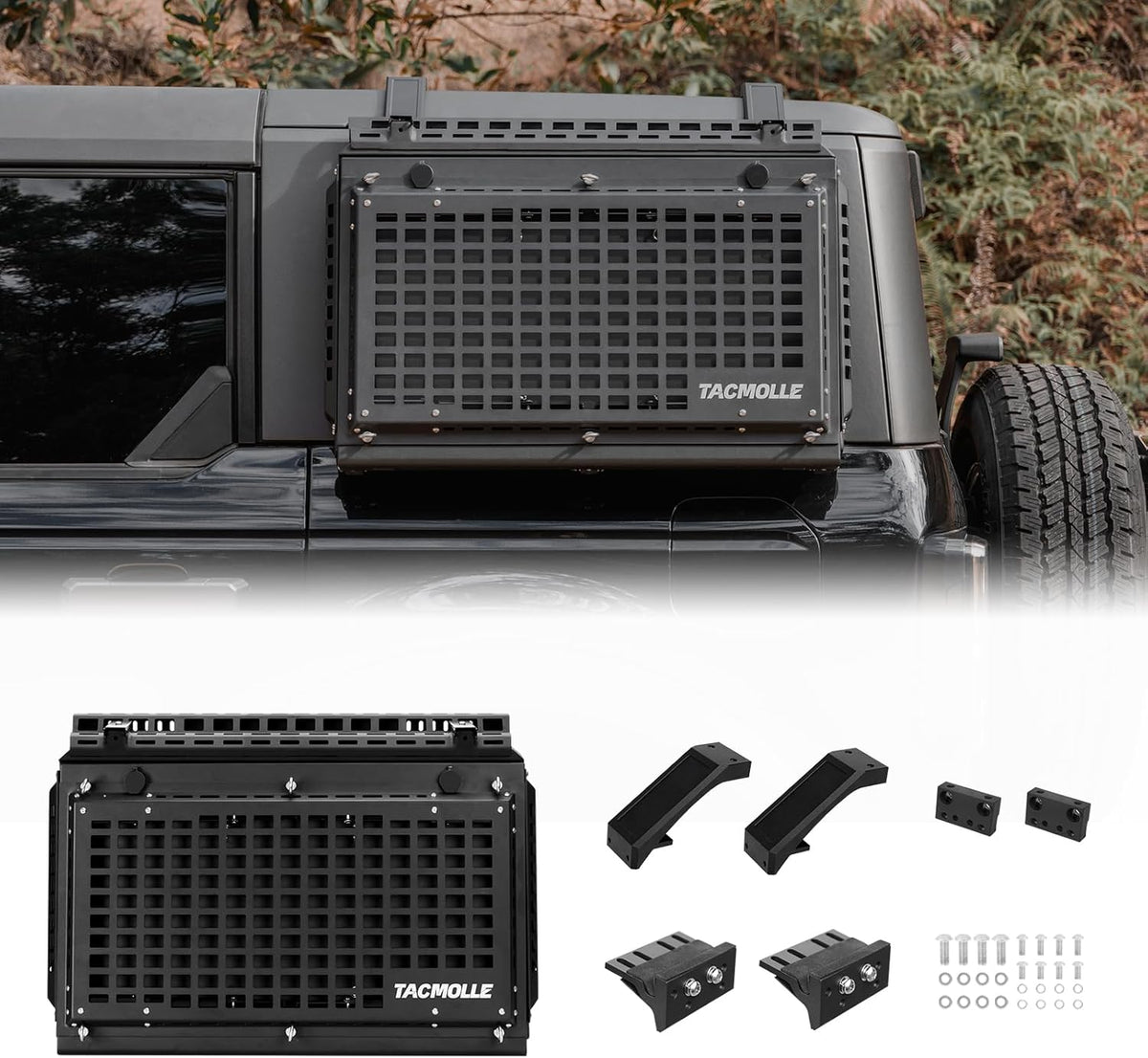 Tacmolle Side Window Storage Box with Concealed Table for Ford Bronco ...