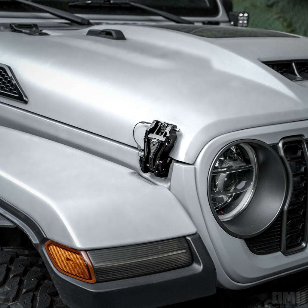 OMU Genesis Series Aluminum Hood Catch Hood Lock For Jeep Wrangle JK J ...