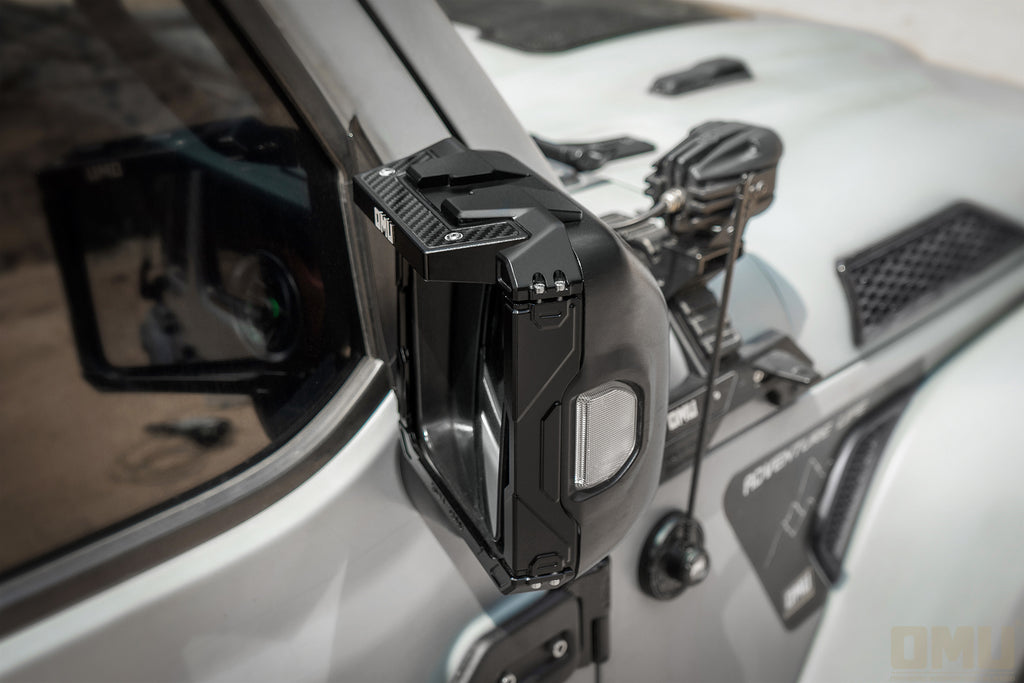 OMU Genesis Rearview Mirror Cover Rain Shield For Jeep Wrangler JL/Gla ...