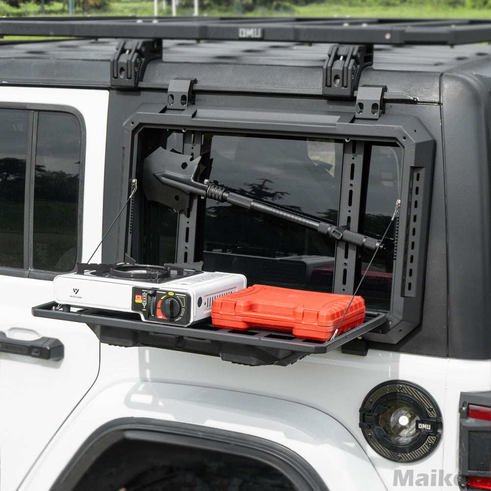 Maiker Multifunctional Rear Window Storage Openable Panel For Jeep Wra ...