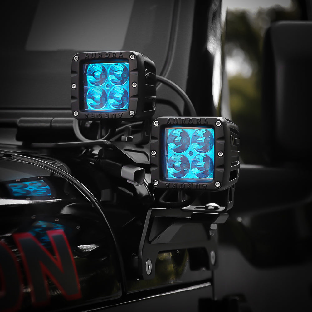 Maiker Dual A-Pillar Light Mount Bracket For Jeep Wrangler JL Accessor ...